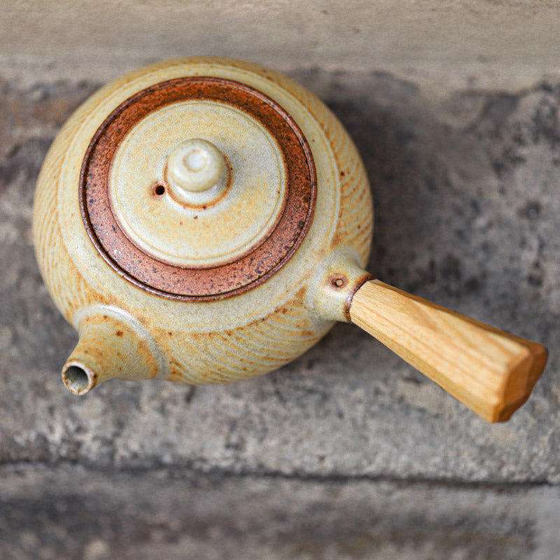 Hanka Kyusu with wooden handle (150ml) - handmade ceramics from the ...